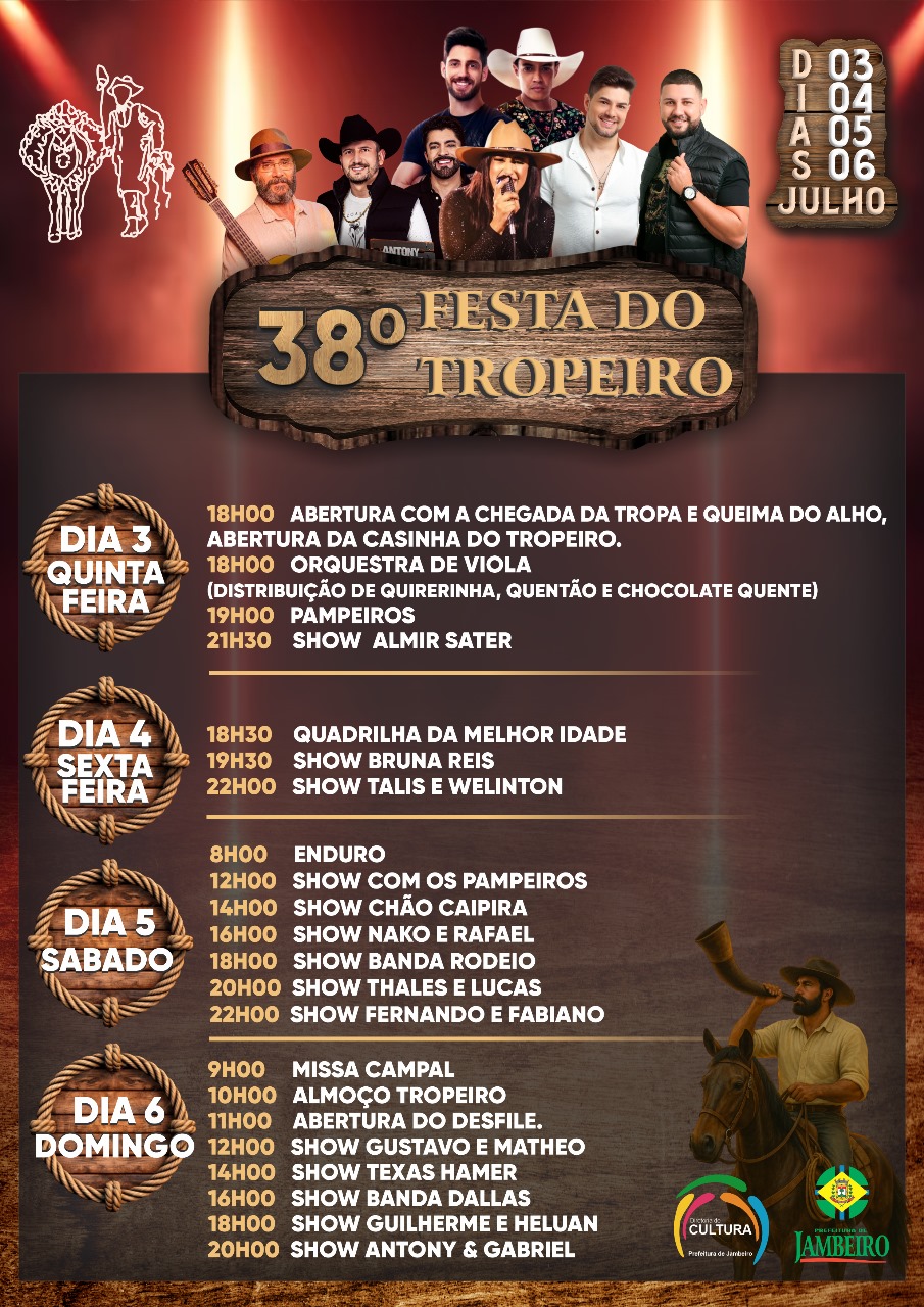 TRADIÇÃO E CULTURA EM FOCO: 38º FESTA DO TROPEIRO APRESENTA PROGRAMAÇÃO ...
