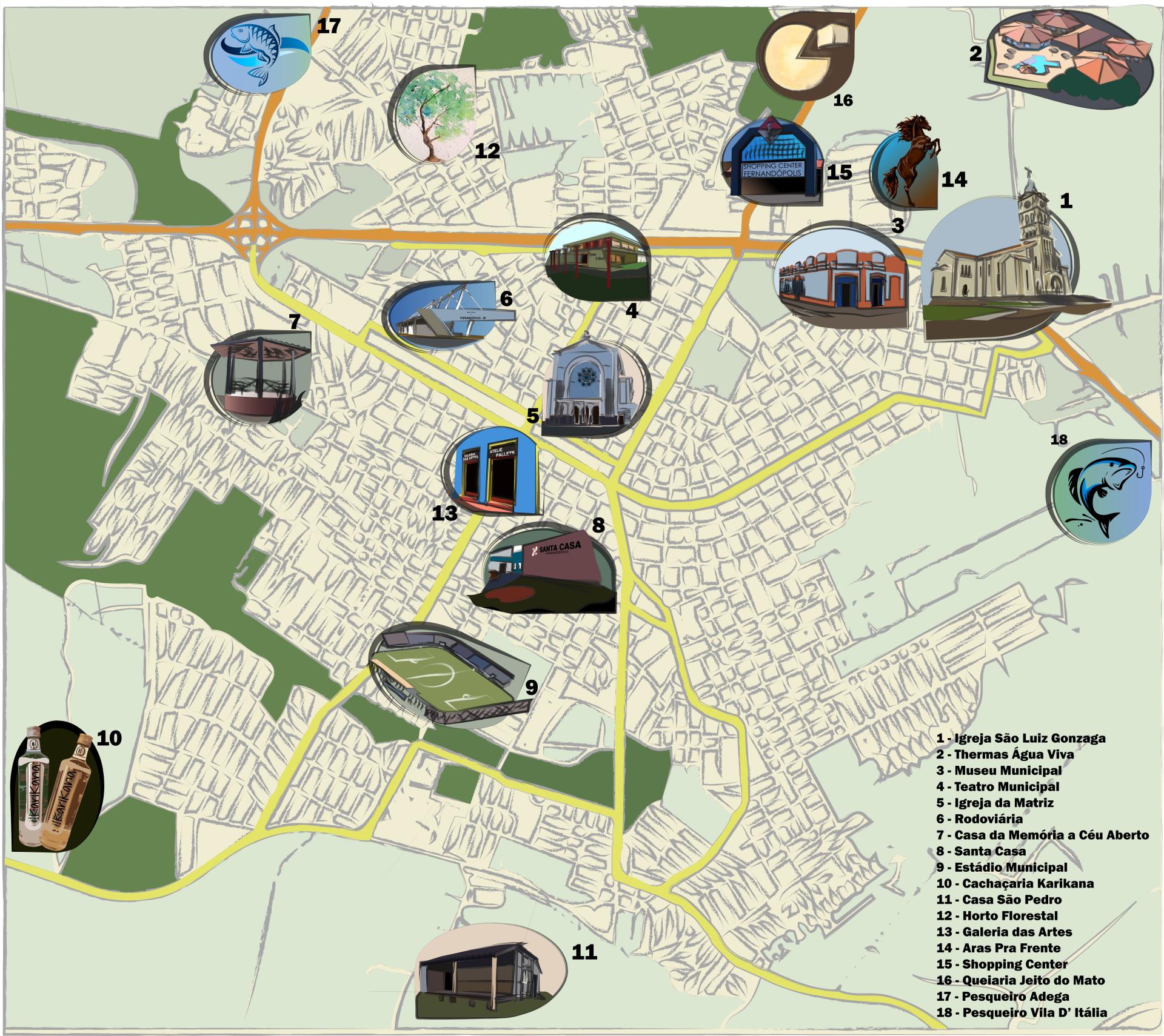 SERVIÇOS DE MAPA TURÍSTICO - Prefeitura de Fernandópolis - Turismo