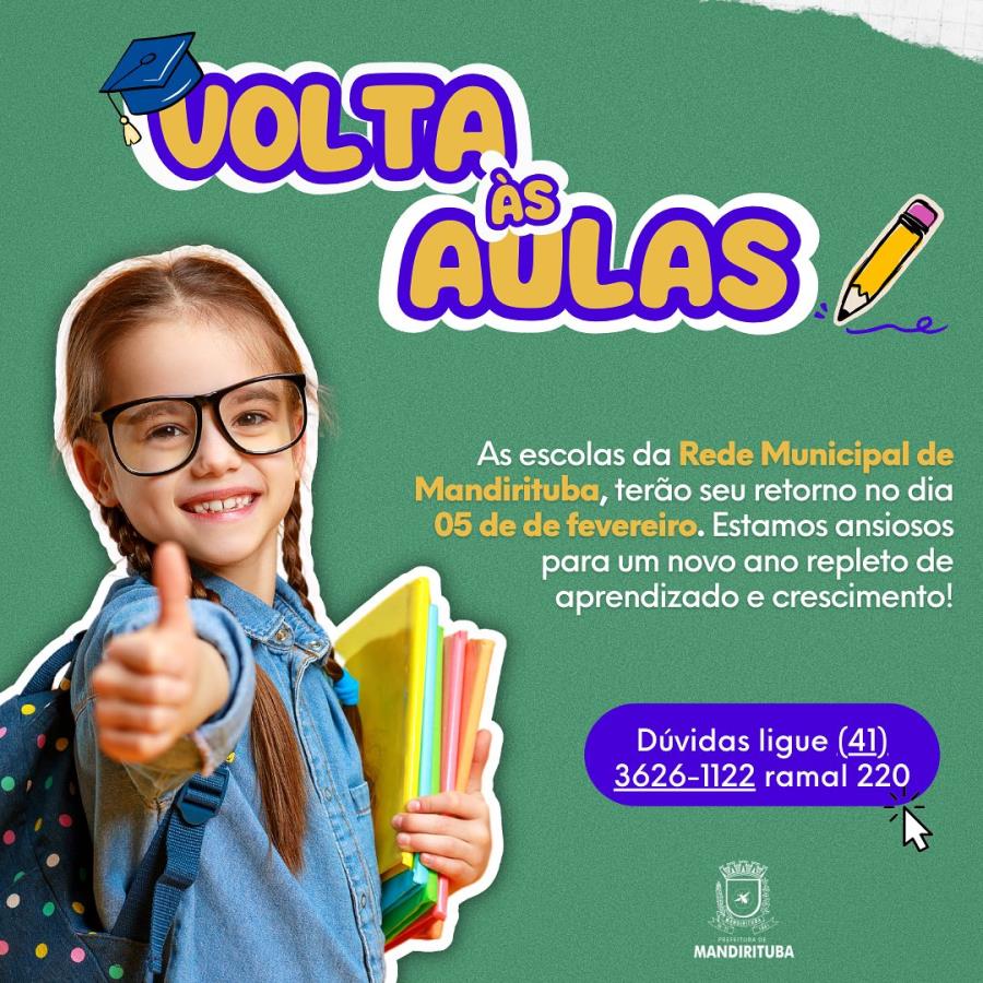Volta Às Aulas Em Mandirituba Prefeitura De Mandirituba