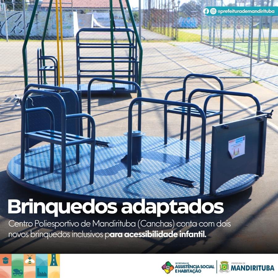 BRINQUEDOS ADAPTADOS - CENTRO POLIESPORTIVO DE MANDIRITUBA (CANCHAS) CONTA COM DOIS NOVOS ...
