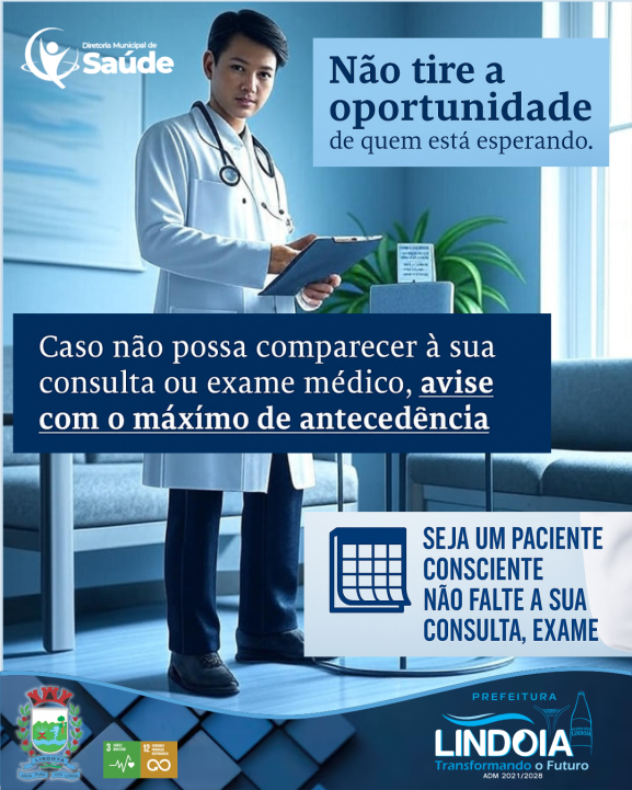 SEJA UM PACIENTE CONSCIENTE! - Prefeitura de Lindoia