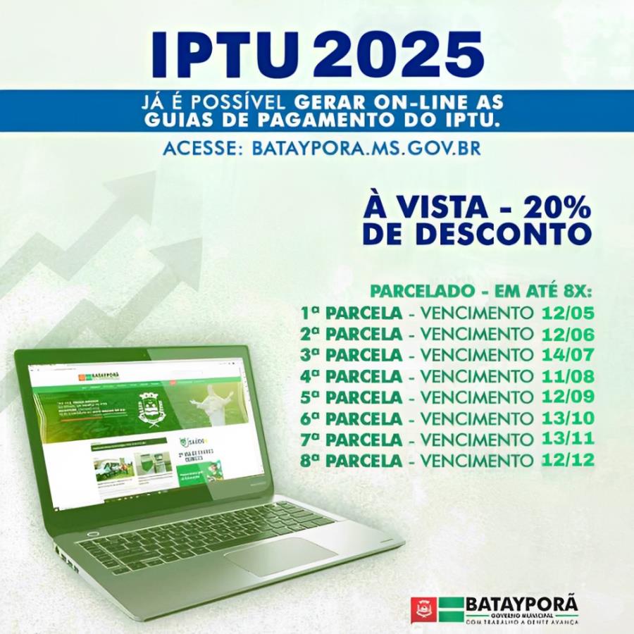 Guias do IPTU 2025 já podem ser geradas on-line no site da Prefeitura ...