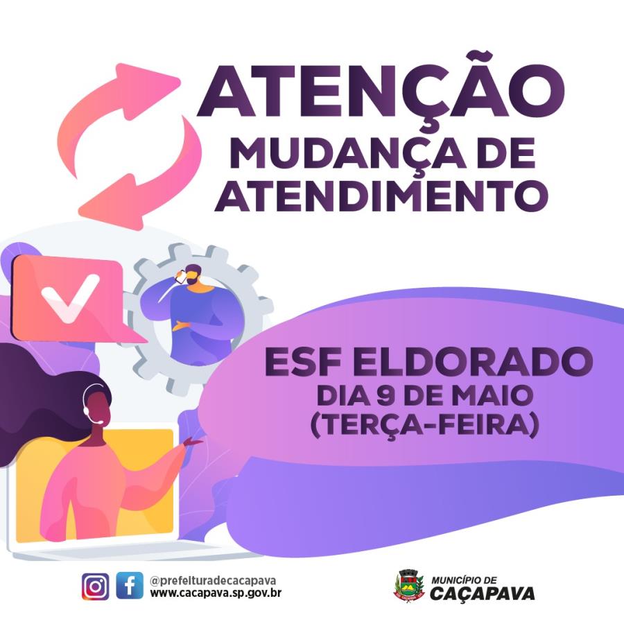 Mudança de atendimento na ESF do Eldorado na próxima terça - Prefeitura ...