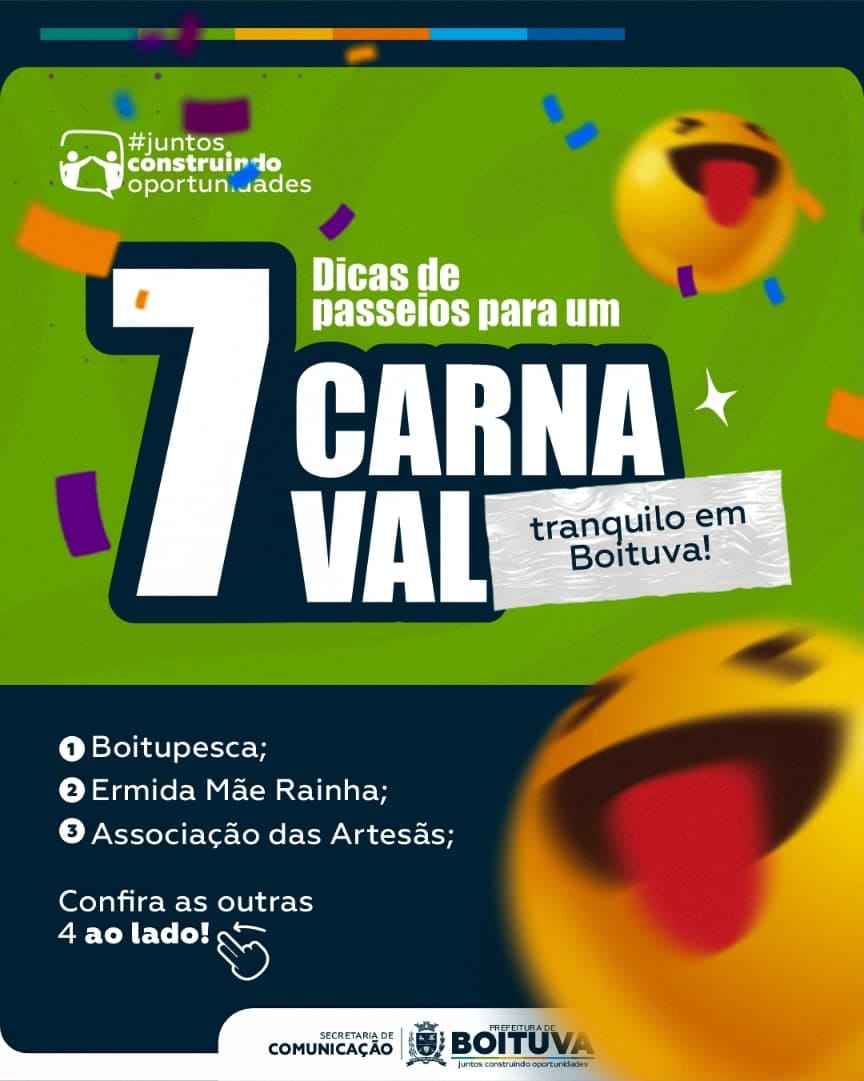 PENSANDO EM COMO APROVEITAR O CARNAVAL DE OUTRA FORMA? - Prefeitura de ...
