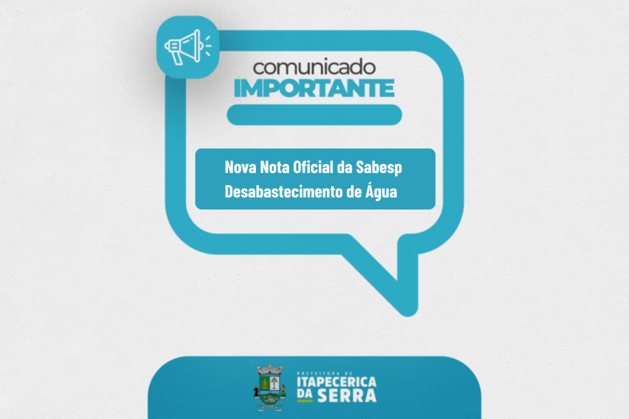 Sabesp divulga nova nota sobre desabastecimento de água - Itapecerica ...